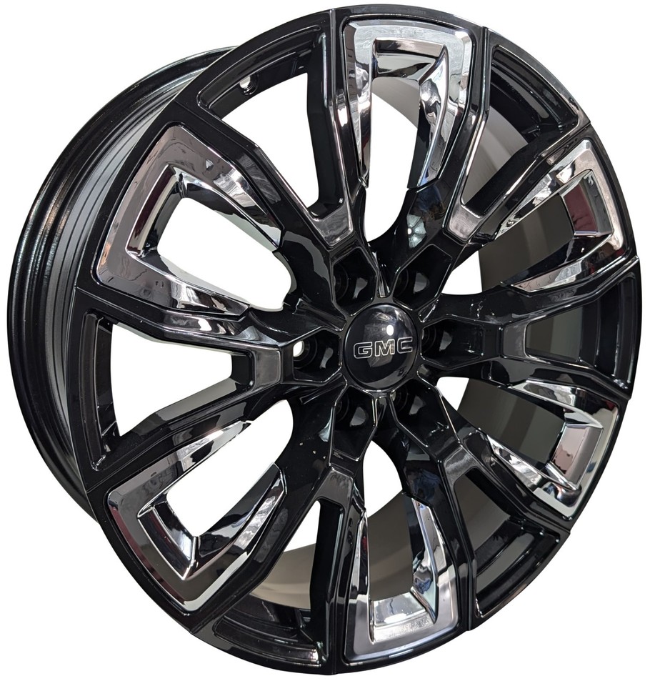 24" Black Chrome Rims fits GMC Yukon XL SLT Denali Sierra Set 4️⃣ ...