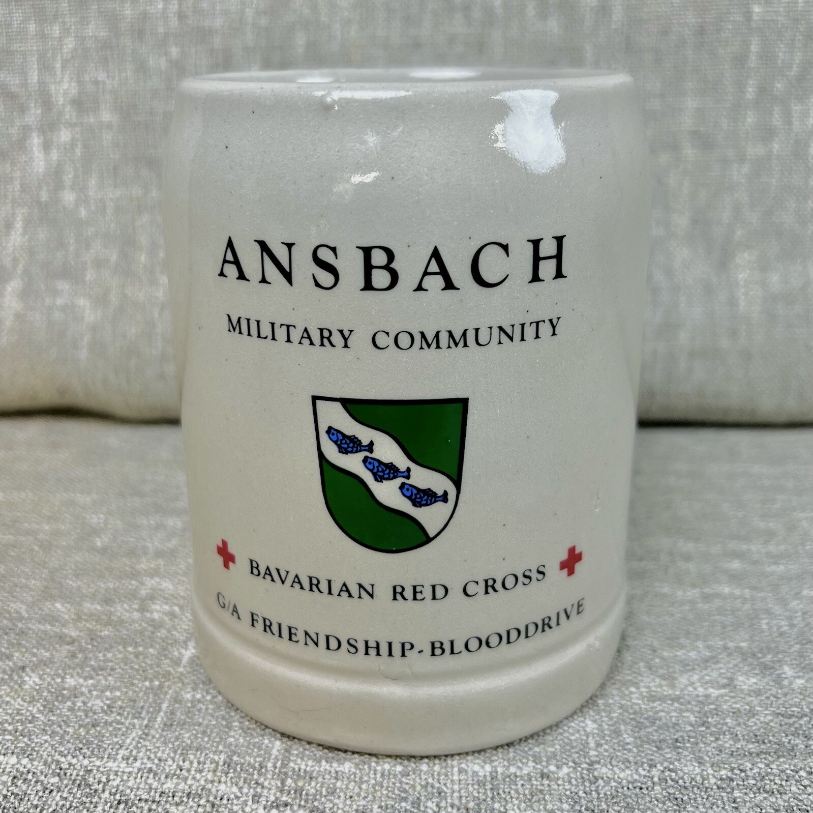 Ansbach Military Community Bavarian Red Cross Mug Stein Blooddrive ...