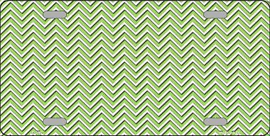 Lime Green White Chevron Metal Novelty License Plate Tag LP2687 | eBay
