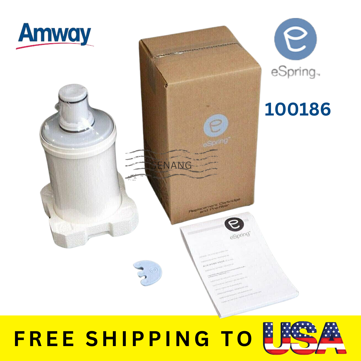 eSpring Replacement Filter Cartridge 100186 Water Purifier UV Tech FAST ...