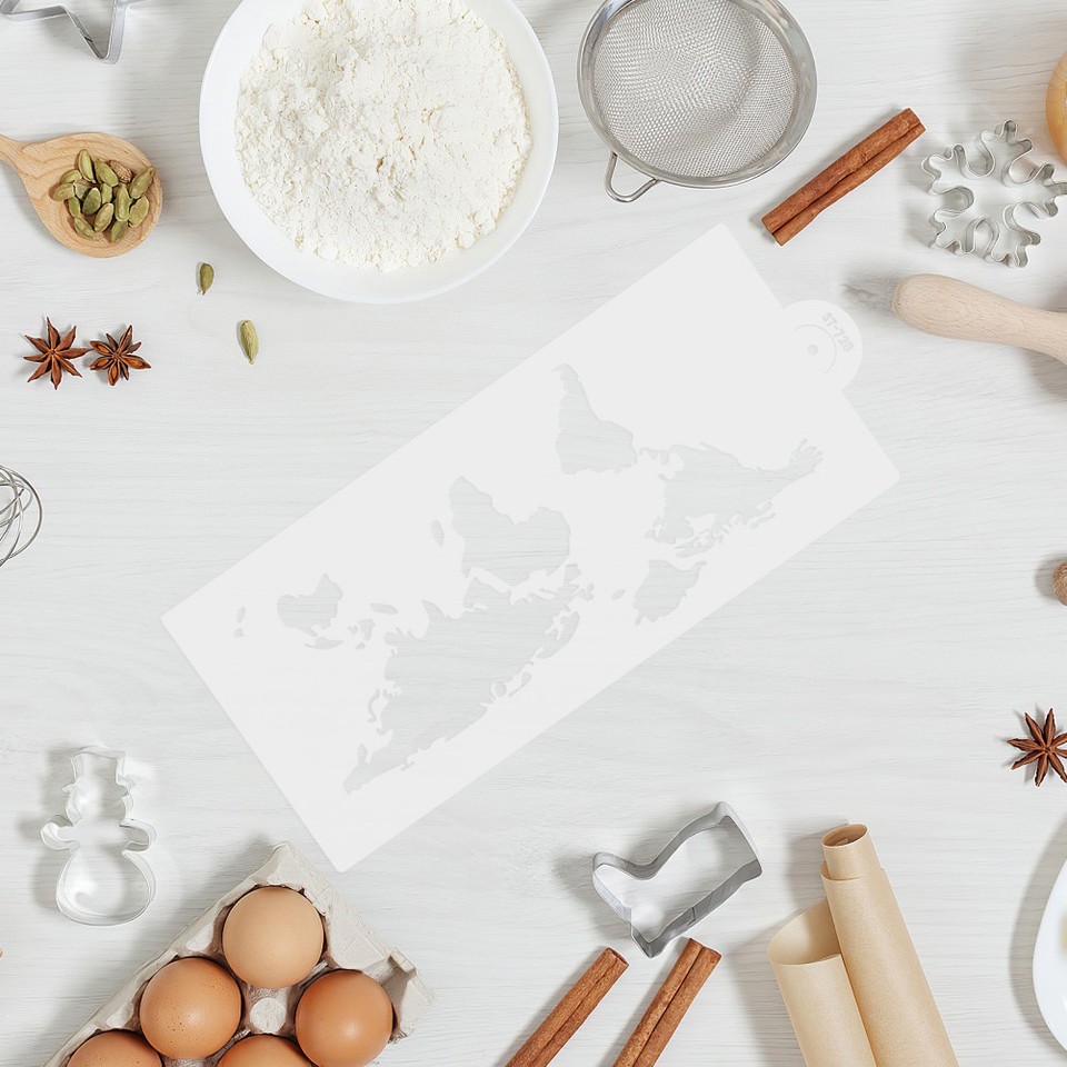 Earth Map Fondant Biscuit Molds Silicone Baking Cake Mould Cupcake ...