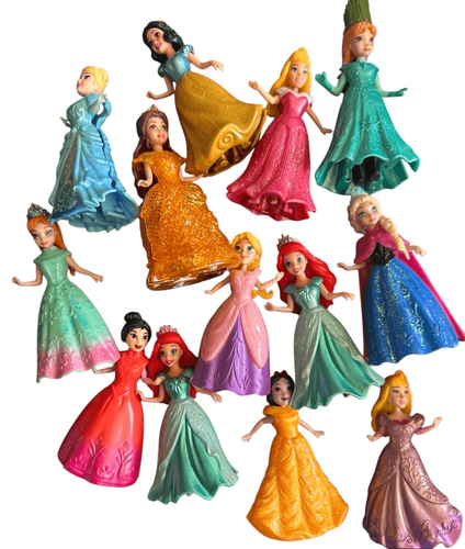 Disney Princess MAGIC CLIP 3 inch fashion doll bundle playset 13 pcs ...