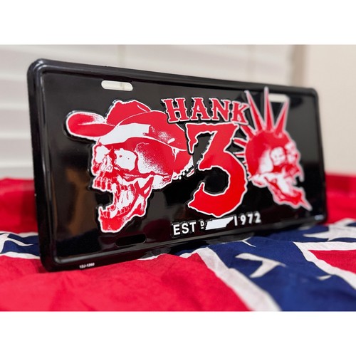 Hank 3 band license plate Hank Williams III NWOT | eBay