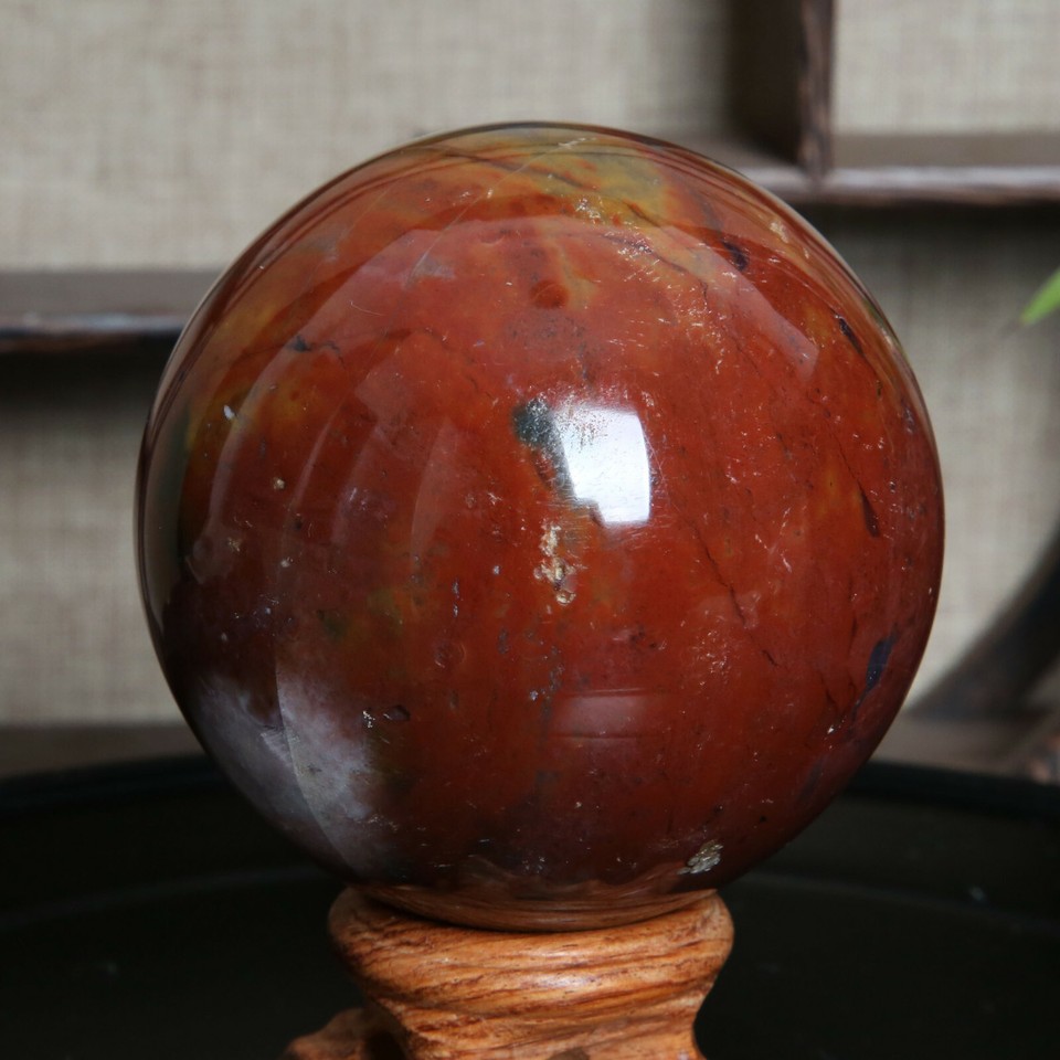 A9273-75mm-575gAmazing natural Ocean Jasper Orbicular Sphere Reiki ...