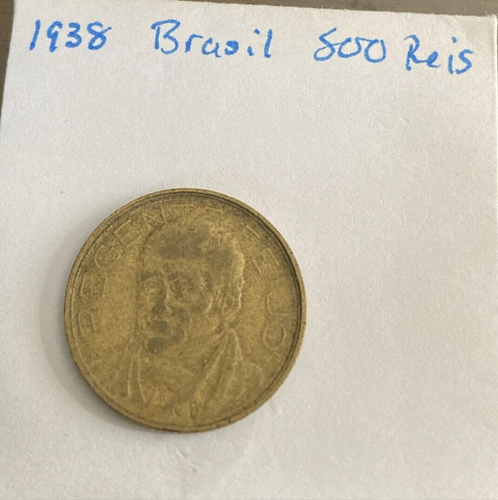 Brazil Republic Coin 1938 500 Reis - Aluminum-Bronze Size 22mm KM#540 ...