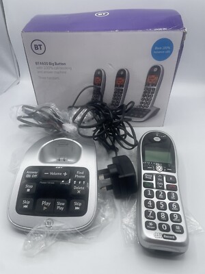 BT 4600 Trio Big Button visually impaired Digital Cordless Telephone ...