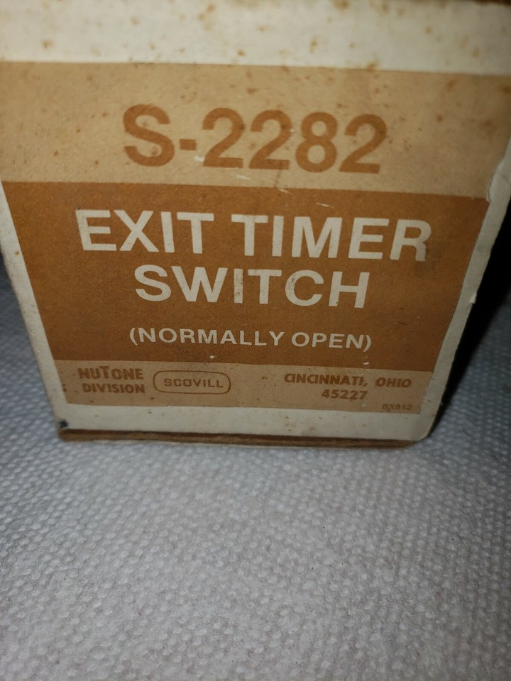 NOS NUTONE S-2282 Exit Timer Switch for Security System M.H. Rhodes ...