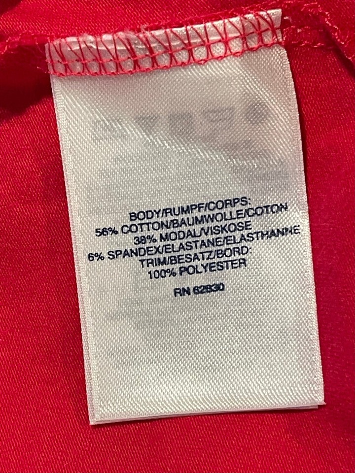 Lands End Dressy Silky Tee Top Womens XL (18) Red Short Sleeves Granny ...