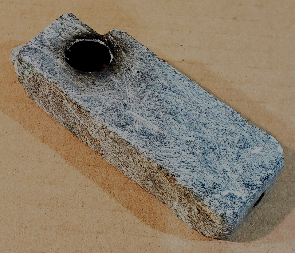 Vintage Old Smoking Pipe Carved From A Block Of Granite. Old Tobacco ...