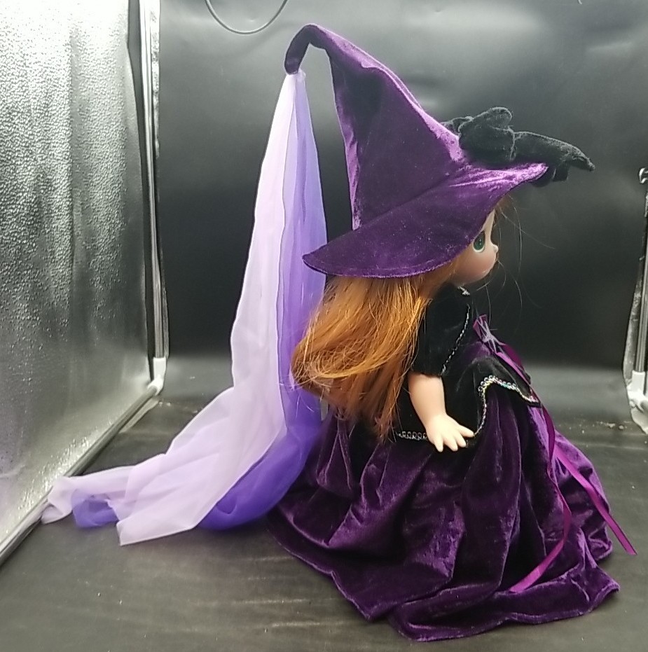 Precious Moments Witch Purple Linda Rick Doll 12in W/ Stand Halloween ...