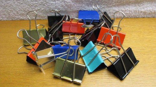 LARGE Binder Clips, 16 pieces, Steel Wire, 1 Inch Cap. 2 Inch Wide ...