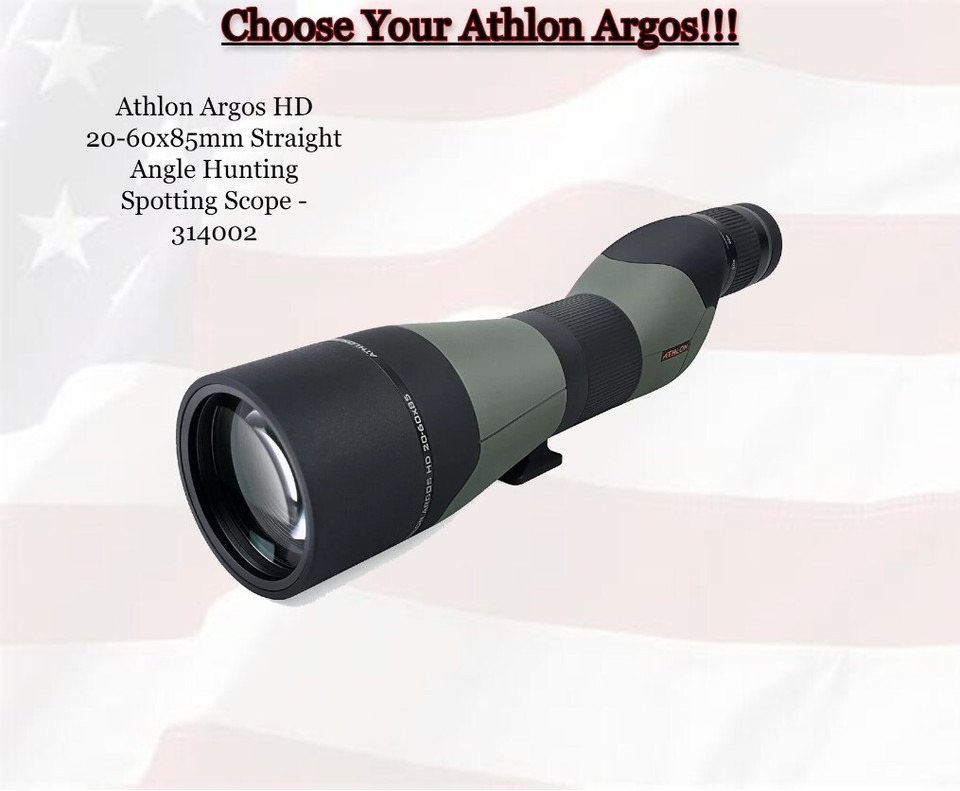 Athlon Argos HD 20-60x85mm Choose Your Spotting Scope, Straight or ...