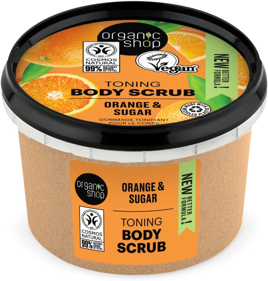 Organic Sicilian Orange Body Scrub 250ml - Exfoliating, Nourishing ...