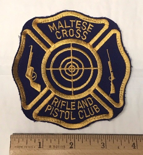 Maltese Cross Rifle and Pistol Club Shooting Gun Club Patch | eBay