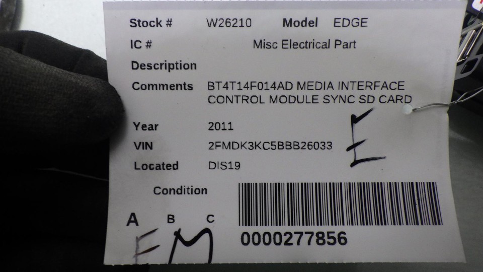 11 FORD EDGE Media Interface Control Module BT4T14F014AD | eBay
