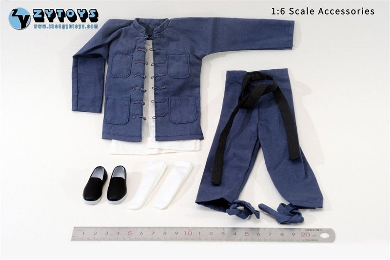 1/6 Scale Kung Fu Suit Tang Outfit for Bruce Lee Ip Man 12'' Action ...