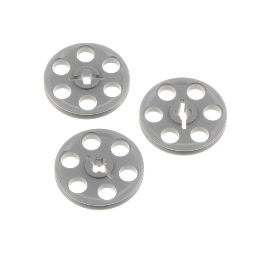 3x Lego Technic Pulley 3x3 New-Light Gray Wheel Idler 49750 65668 4185 ...