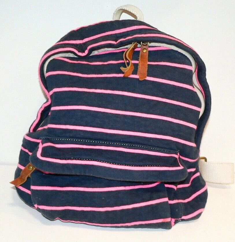 Pink Striped Backpack