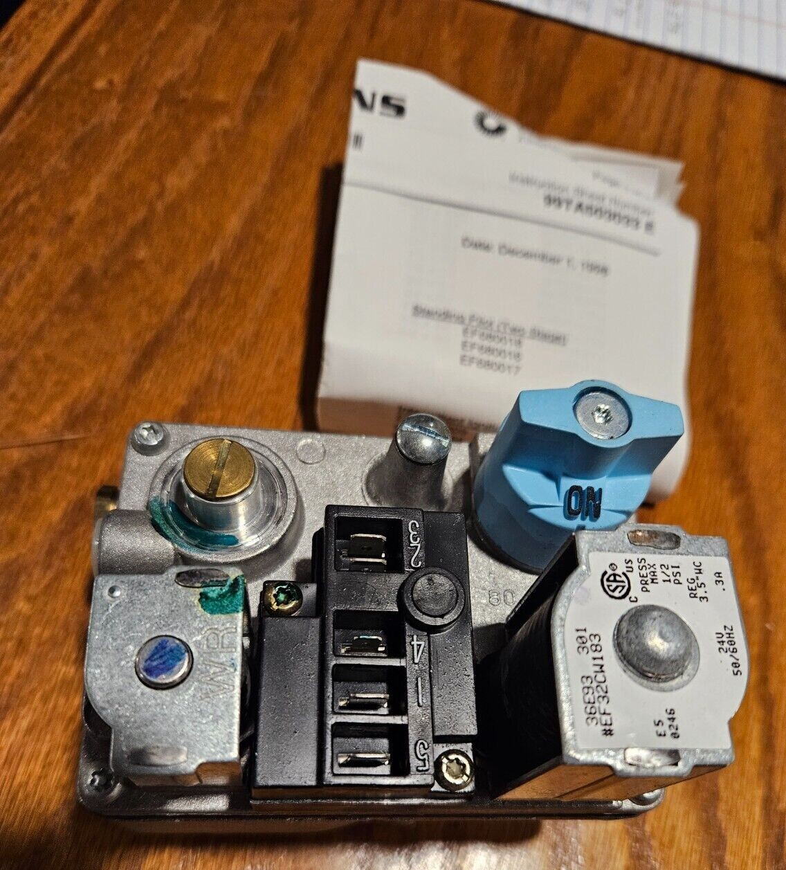 White-Rodgers 36e93 301 Gas Valve Ef32cw183a Carrier Bryant Payne for ...