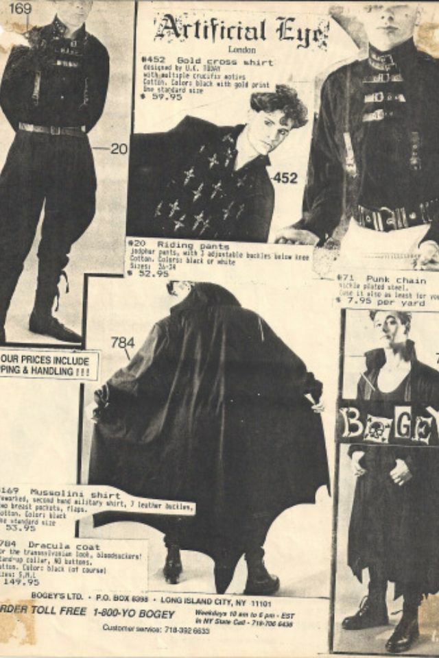 VINTAGE 70/80s ARTIFICIAL EYE KENSINGTON LONDON MUSLIN SHIRT PUNK ...