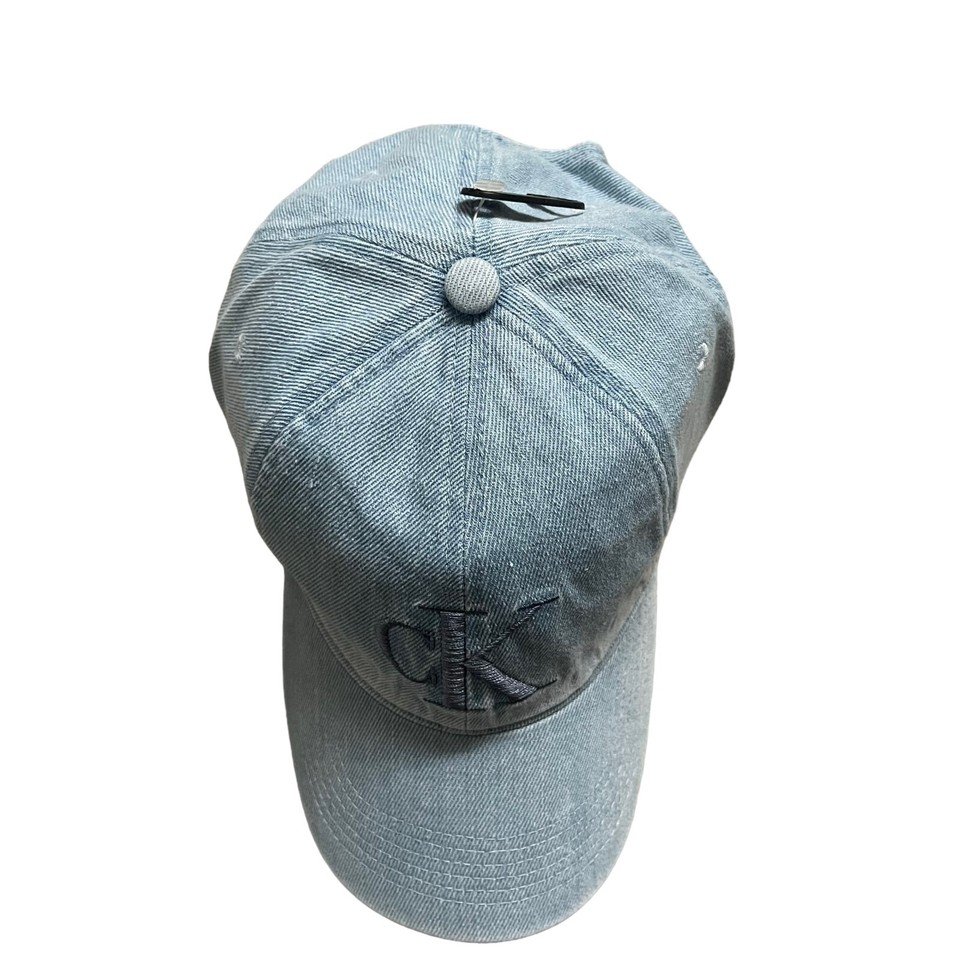 NWT Calvin Klein Men's Embroidered CK Logo Baseball Hat Denim Monogram ...
