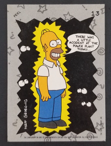 Homer Simpson 1990 Topps Sticker Card #13 (NM) | eBay