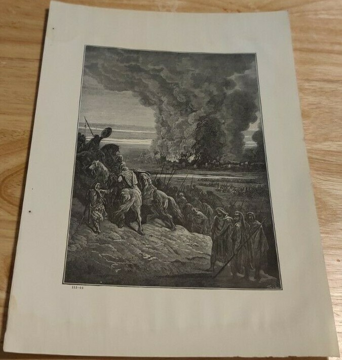 1910 GIDEON PUNISHES THE GADITES Print OT Bible Gustave Dore Judges | eBay