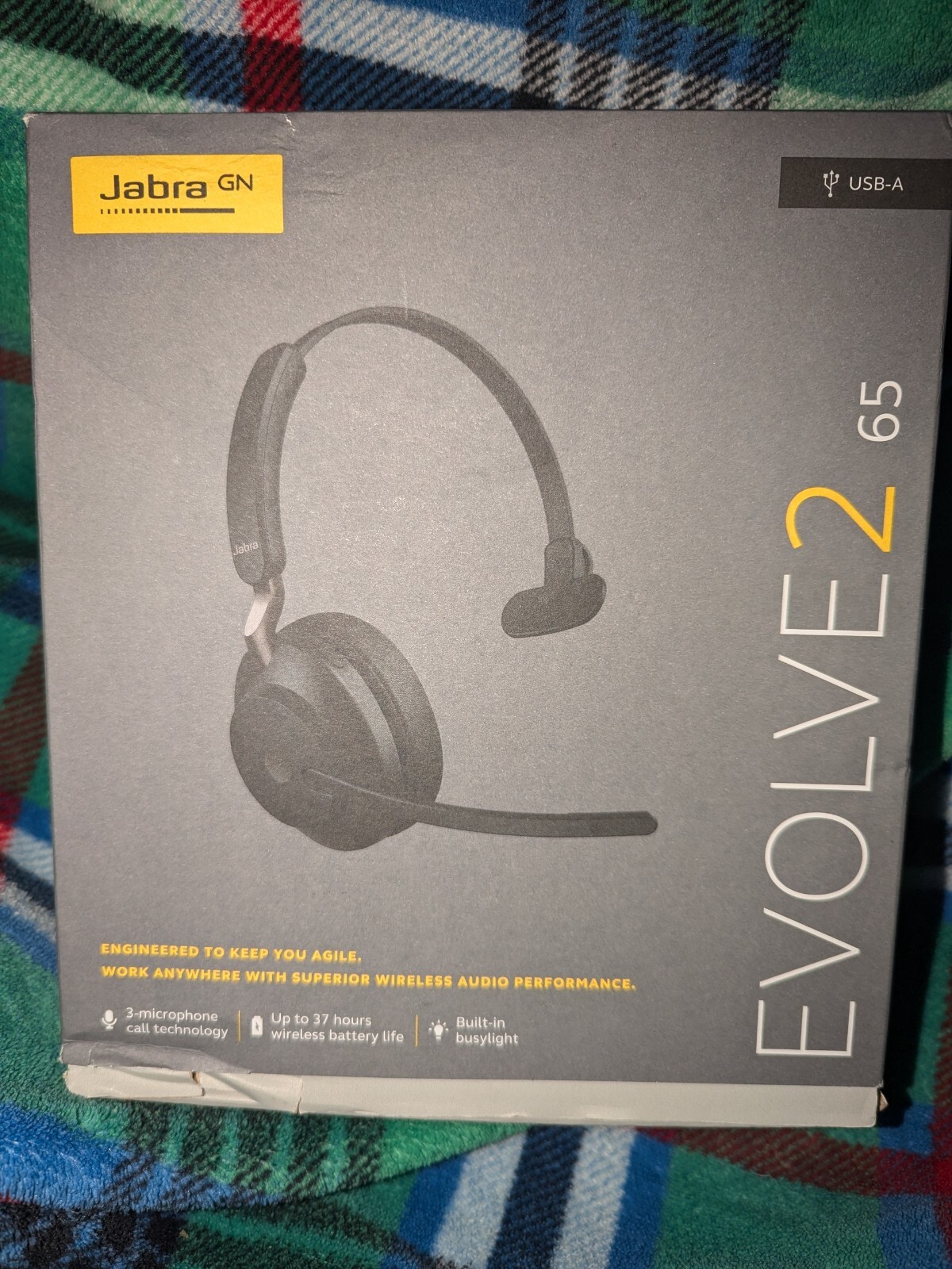 Jabra Evolve2 65 Mono Wireless Headset (MS Teams, USB-C) - Black ...