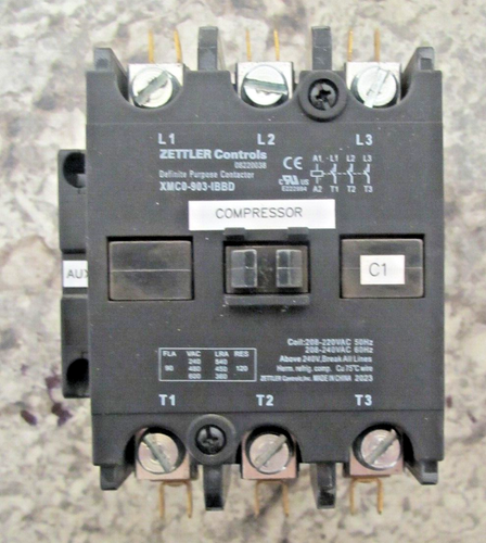 ZETTLER CONTROLS XMCO-903-IBBD COIL 208-230VAC CONTACTOR USED FREE ...