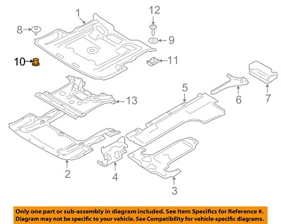 BMW OEM 06-17 535i GT xDrive Splash Shields-Splash Shield U-Nut ...