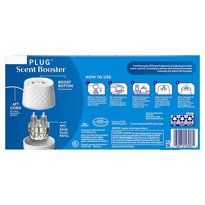 FEBREZE Plug Scent Booster Kit CALM Lavender Vanilla Bean April Fresh 3 ...