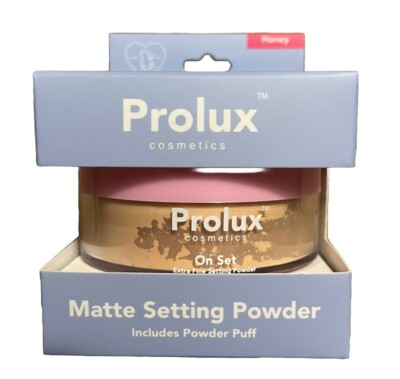 PROLUX Cosmetics MATTE Setting Powder With Puff ~Honey ~NIB~ Sealed | eBay