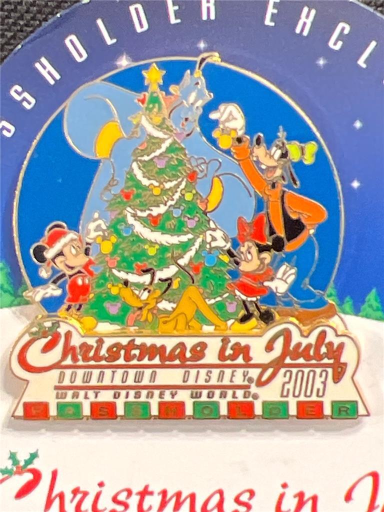 Disney Pin - Goofy, Mickey, Minnie, Pluto & Genie - Christmas in July ...