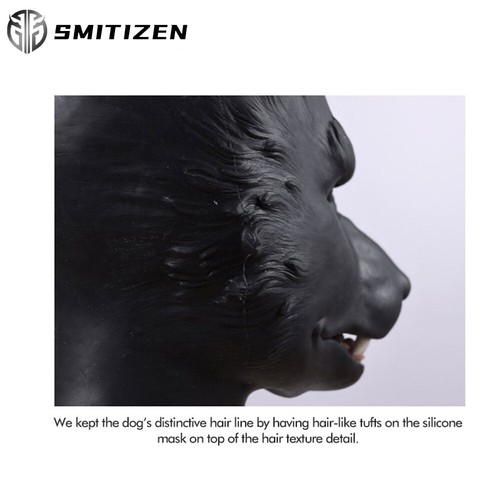 Smitizen Latex Dog Mask Full Head Silicone Hood Unisex Fetish Cosplay ...