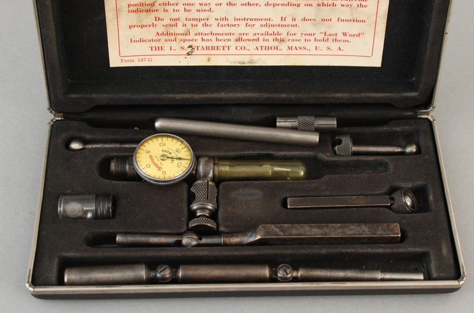 6 Cased Sets of Vintage STARRETT Precision Measuring Engineer Machinist ...