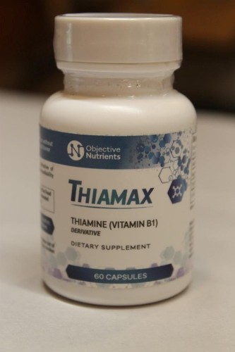 Objective Nutrients Thiamax Thiamine (Vitamin B1) Supp 60 Caps Exp 12/ ...