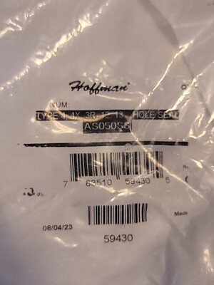 Nvent Hoffman AS050SS Hol-Sealers Hole Diameter 59430 Type 4,4X,3R,12 ...