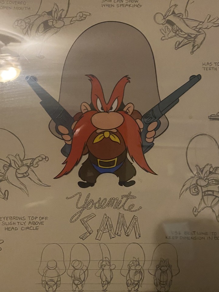 Yosemite Sam Model sheet limited edition animation art Waner Bros 1996 ...