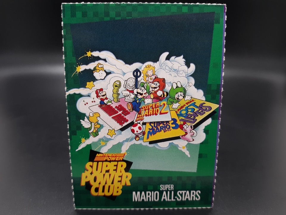 1990s Nintendo Super Power Club Magazine Card #81 Super Mario All-Stars ...