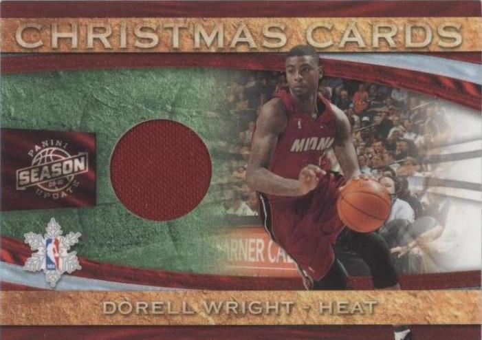 2009-10 Panini Season Update - Christmas Cards Materials Dorell Wright ...