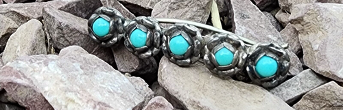Old Pawn Zuni Snake Eye Turquoise Sterling Silver Hair Pin Barrette | eBay