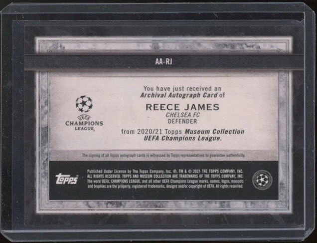 2020 Topps Museum Collection UCL REECE JAMES Archival Auto Sapphire /75 ...