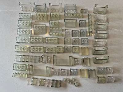 Vintage Lego Trans Clear Parts Pieces - Windshields Bricks Slopes ...