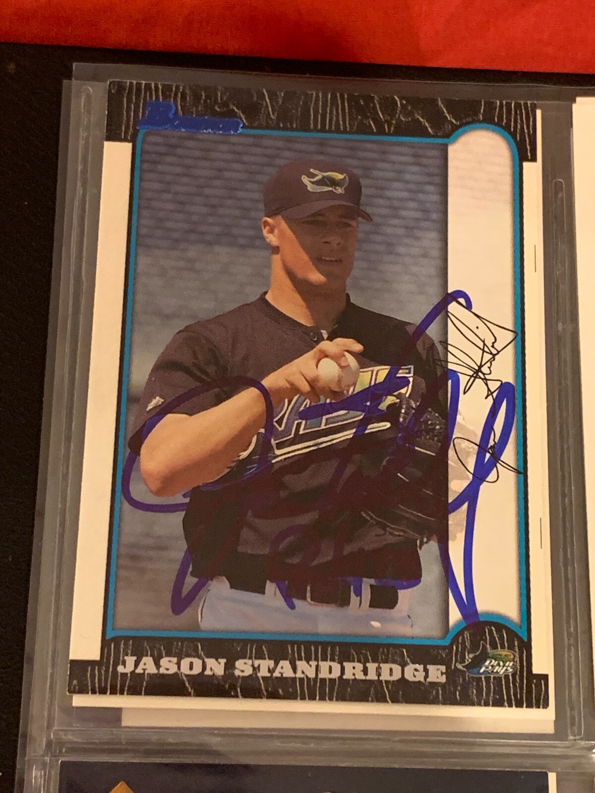 JASON STANDRIDGE AUTOGRAPHED SIGNED 1999 BOWMAN CARD DEVIL RAYS COA | eBay