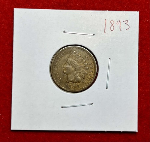 1893 Indian Head Cent Penny 1C Copper Coin - From Large US Cents Lot ...