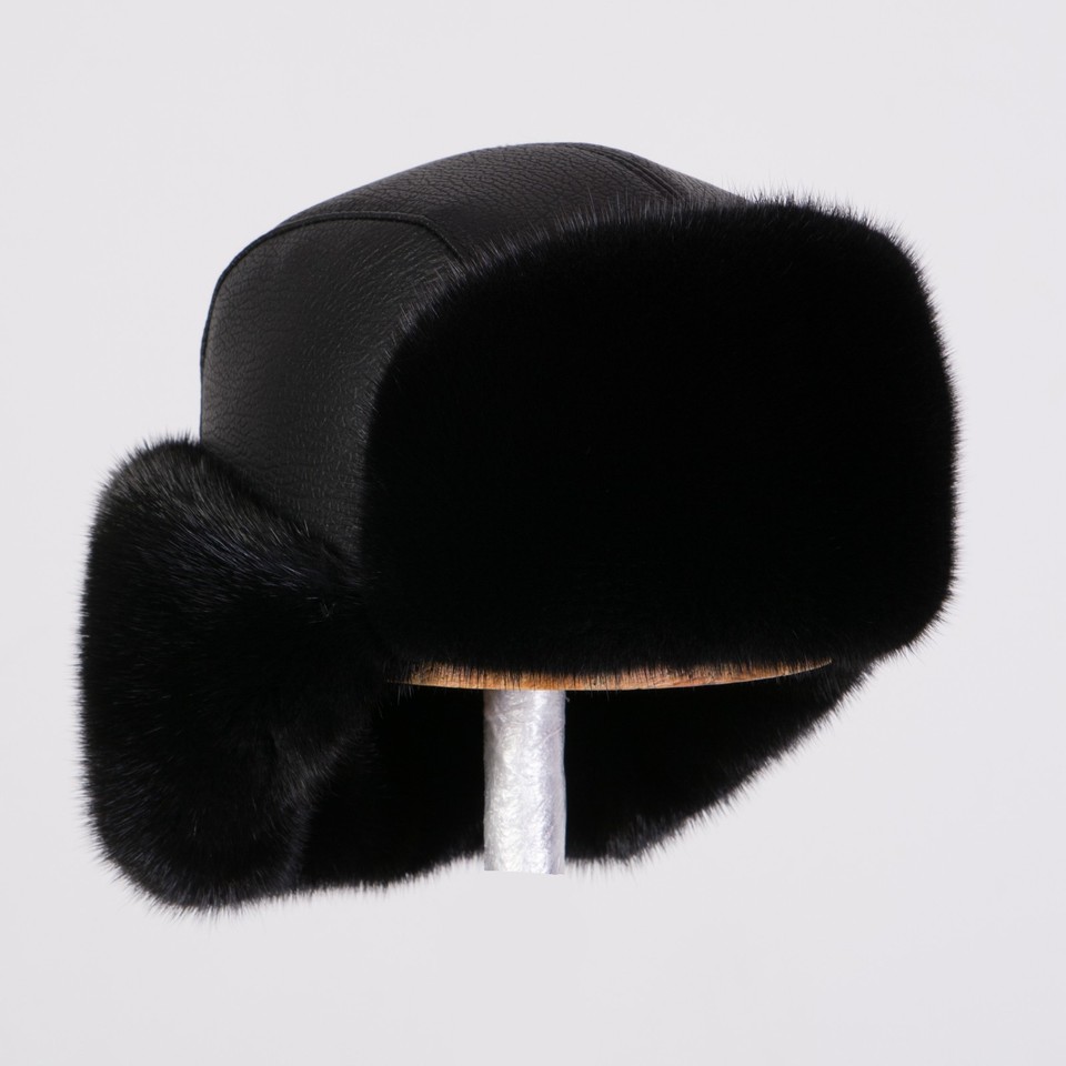 Men's Fur Hat Classic Fur Ushanka Hat Men Real Fur Hat Winter Men Mink ...
