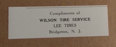 1948 Wilson Tire Service - Lee Tires - Advertisement Bridgeton, NJ | eBay