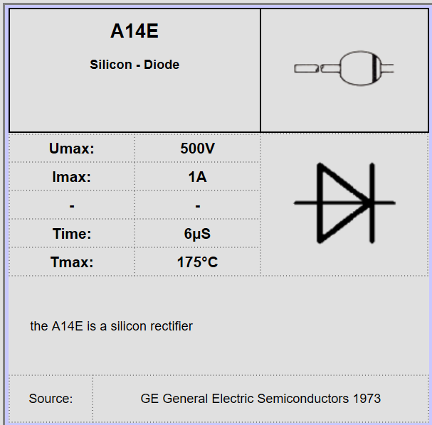 GE A14E Diode. Original. Vintage. Rare (1pc) | eBay