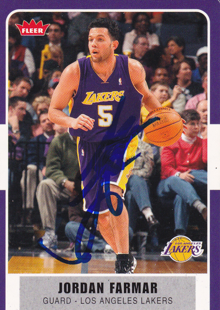 JORDAN FARMAR LOS ANGELES LAKERS SIGNED CARD CLIPPERS UCLA NETS ...