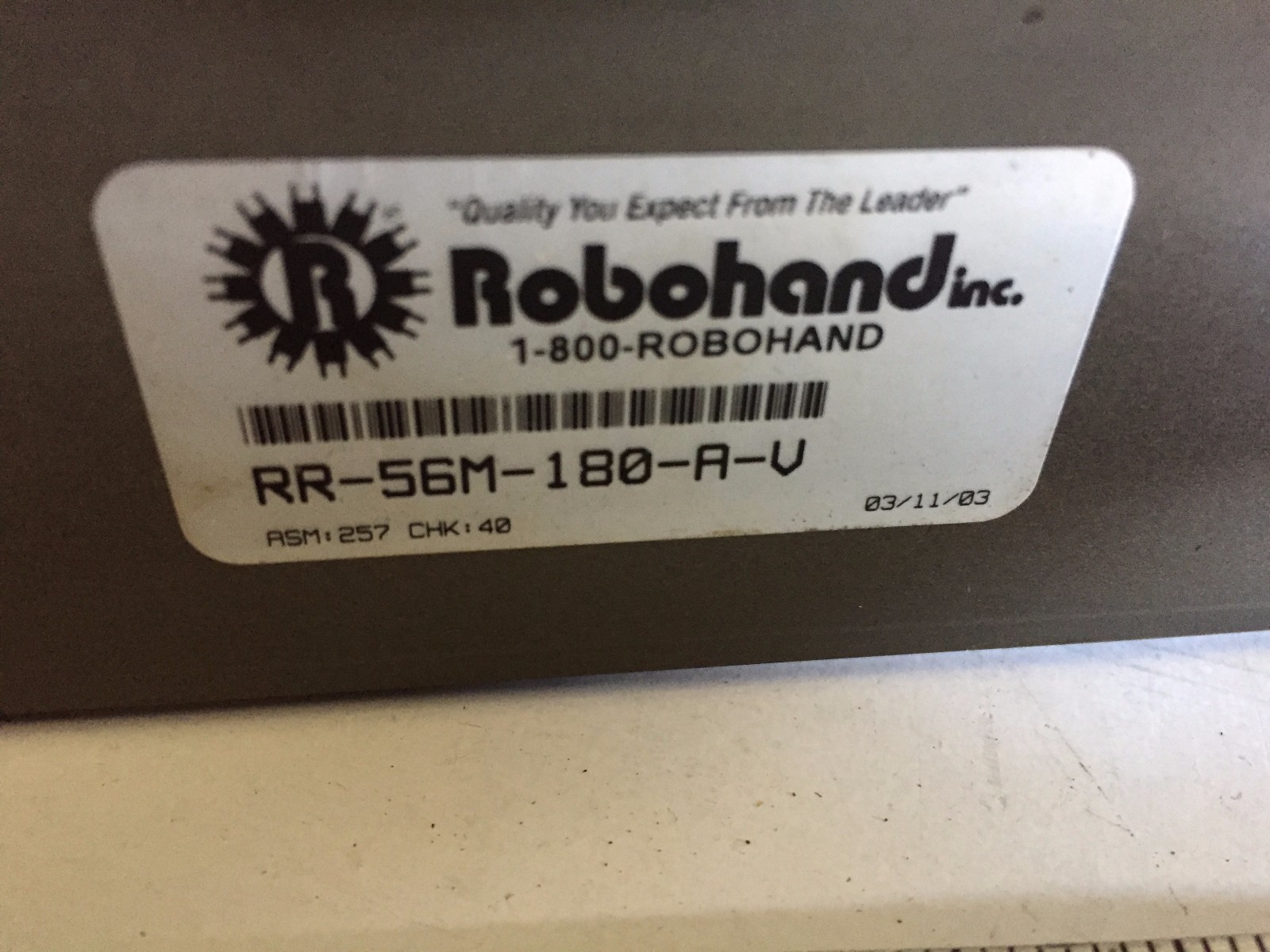 ROBOHAND RR-56M-180-A-V, FLANGE OUTPUT ROTARY ACTUATOR,TI | eBay